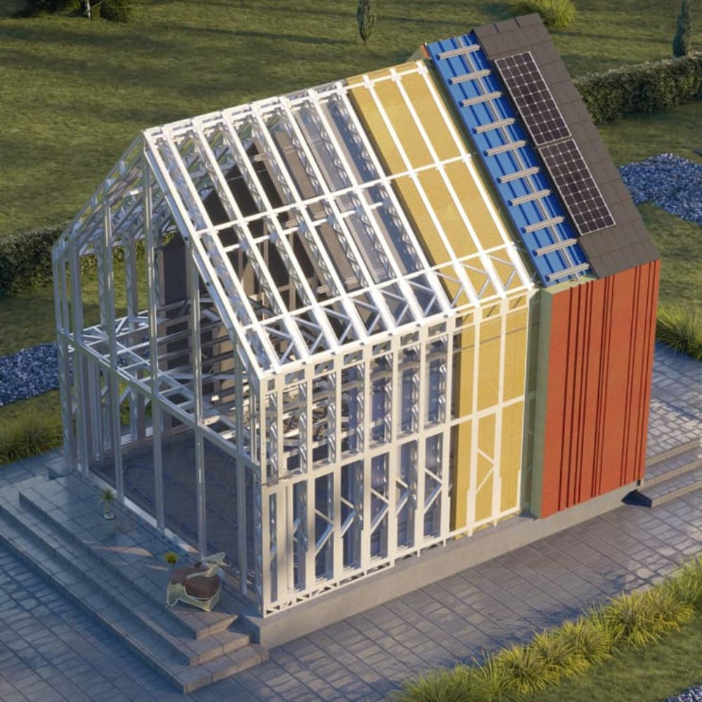 Low cost prefabricated house- - Manufacturer of LGSF